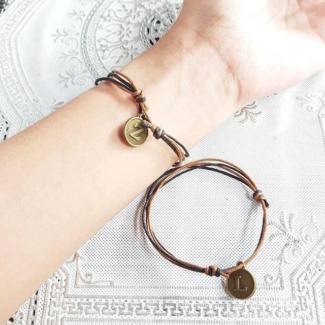 Jual SIMPLE ROUND (gelang nama / gelang inisial / gelang unisex ...