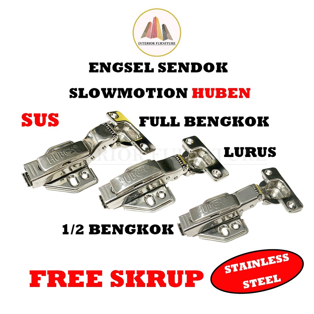 Jual Engsel HUBEN Stainless Steel Engsel Sendok Slowmotion Slow Soft ...