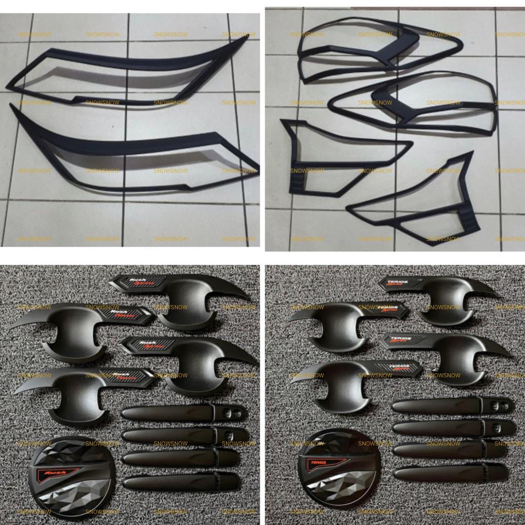 Jual Paket Garnish Depan Belakang Outer Handle Tank Cover All New Rush ...