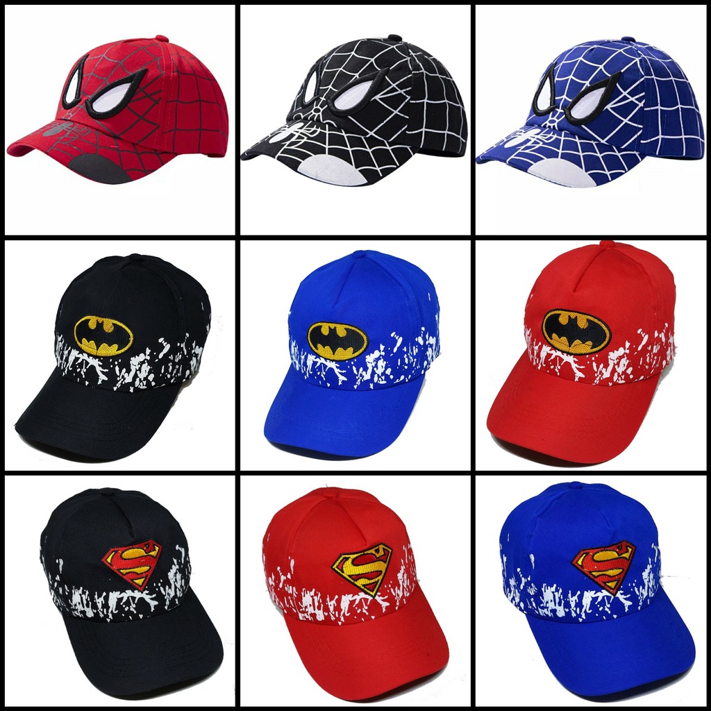Jual Topi Anak Laki Laki Model Superhero Spiderman Batman Superman ...