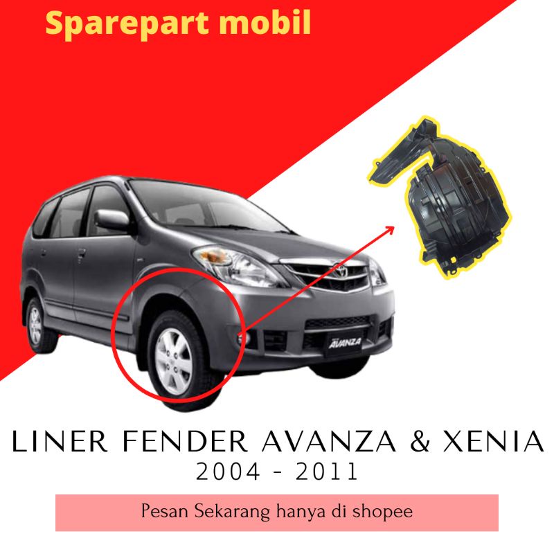Jual Liner Fender Ban Depan Mobil Avanza Xenia Tahun 2004 - 2011 ...