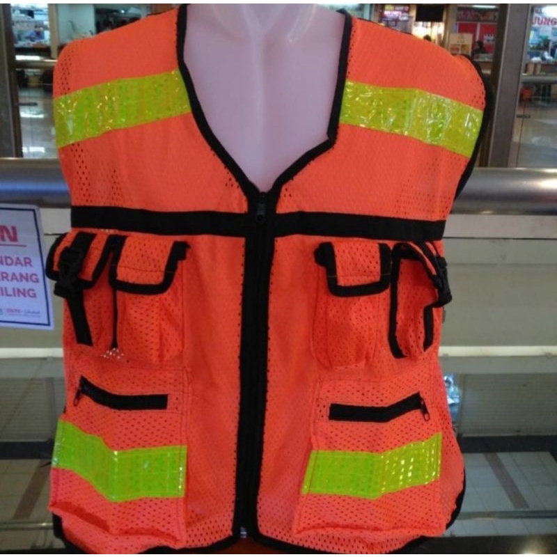 Jual Rompi Safety-Rompi Proyek-Rompi jaring jala tebal-Kantong 6 ...