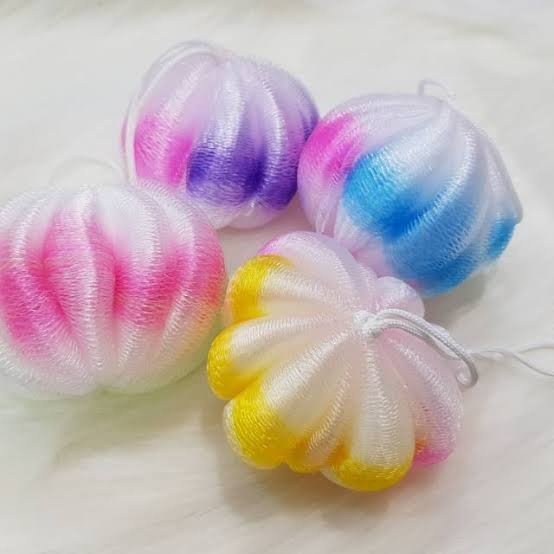 Jual Puff-Shower- Bath Sponge Jaring Mandi Shower Busa 2Warna - 3Warna ...