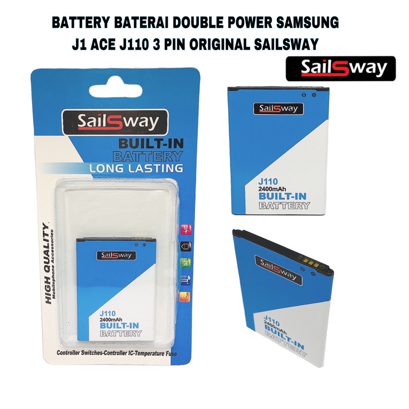 Jual BATTERY DOUBLE POWER SAMSUNG J1 ACE J110 3PIN ORIGINAL SAILSWAY ...