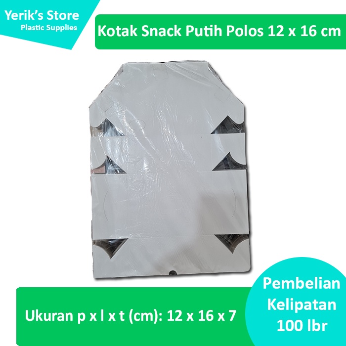 Jual Kotak Snack Putih Polos 12 x 16 cm | Shopee Indonesia