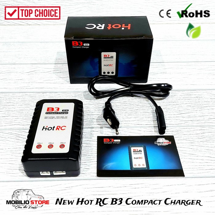 Jual Battery Compact Charger New B3 HotRC Baterai Pack LiPo Li-Ion 2S ...