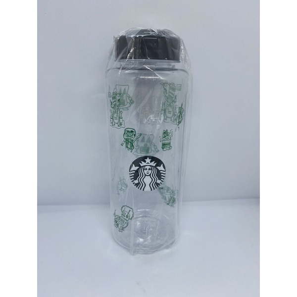 Jual Botol Plastik Reusable Starbucks Motif Robot ATC 1 Liter | Shopee ...
