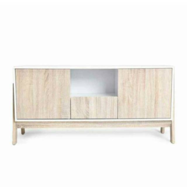 Jual Rak tv kabinet,meja tv audio vr 1200 white sonoman | Shopee Indonesia