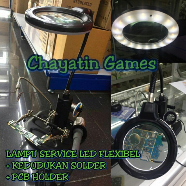 Jual LAMPU SERVICE / LAMPU LED FLEXIBEL + KEDUDUKAN SOLDER + PCB HOLDER ...