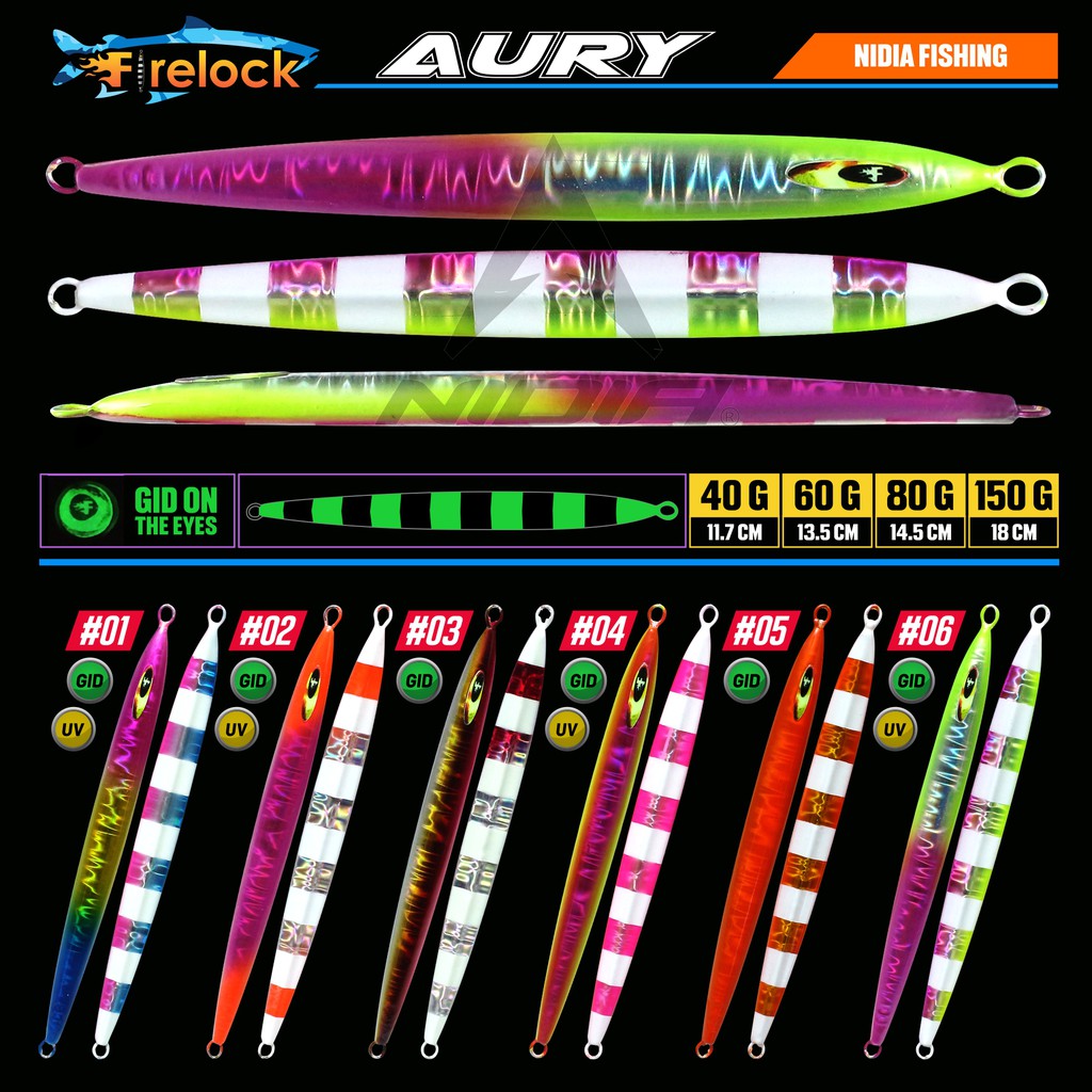 Jual UMPAN PANCING METAL JIG FIRELOCK AURY - SIZE 40 GRAM | Shopee Indonesia