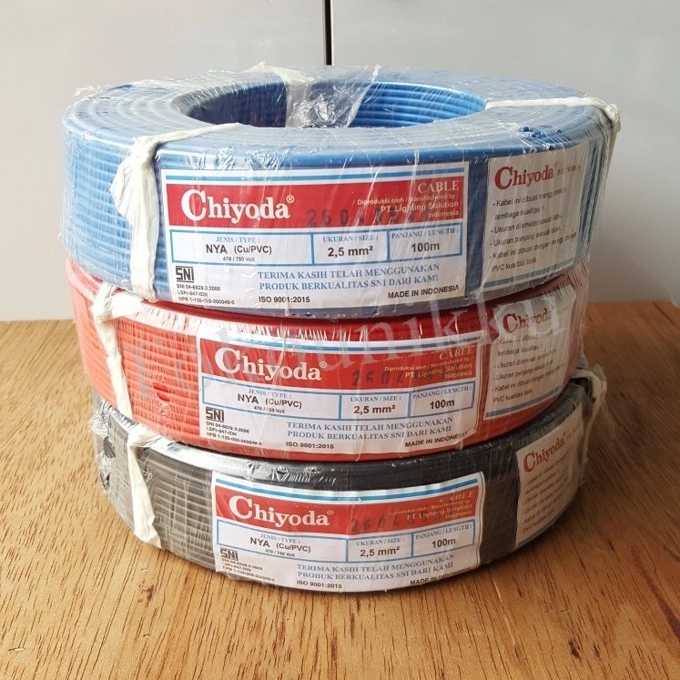 Jual KABEL LISTRIK ENGKEL NYA CHIYODA 2,5MM PANJANG 100M | Shopee Indonesia