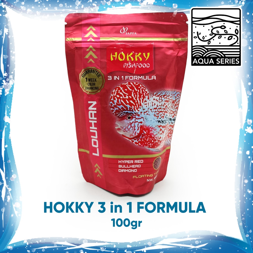 Jual MAKANAN IKAN LOHAN LOUHAN HOKKY 3 IN 1 FORMULA 100gr BERKUALITAS ...