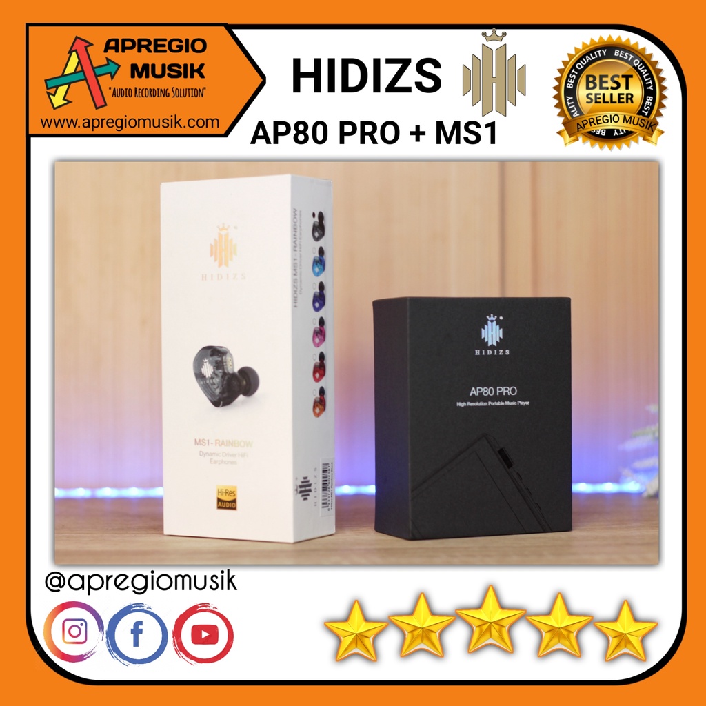 Jual Paket Audiophile Hidizs AP08 AP08PRO MS1 Rainbow Lengkap ...