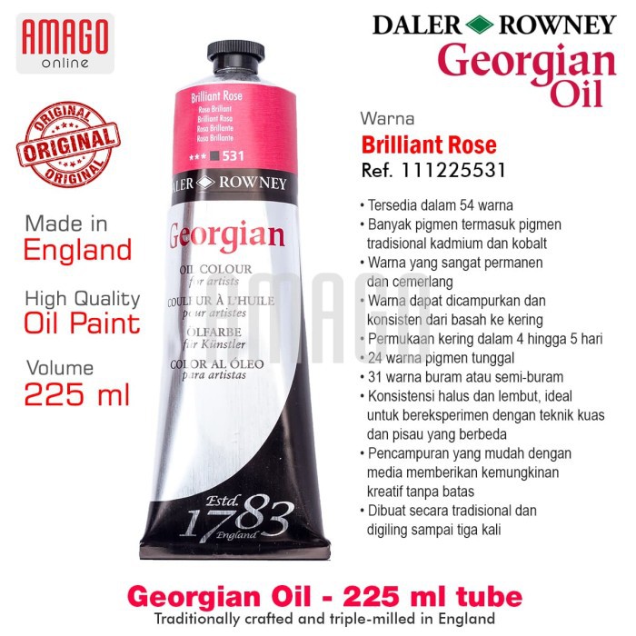 Jual Cat Minyak Lukis DALER-ROWNEY Georgian Oil Paint 225 ml ...