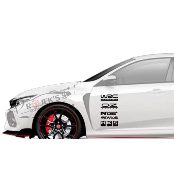 Jual Stiker Mobil JDM WRC Cutting Sticker Body Samping Pintu mobil ...