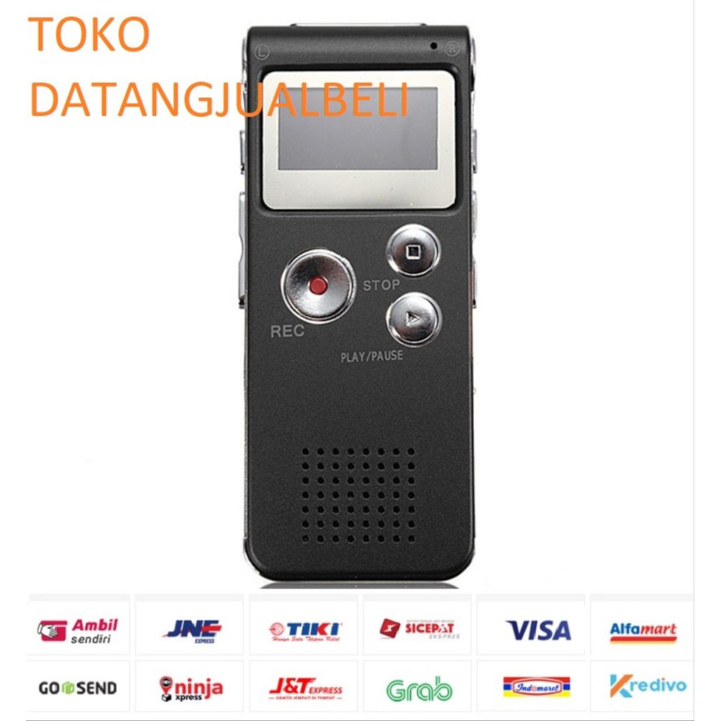 Jual Perekam Suara Digital Voice Recorder 8GB - R29 - Black lop9339 ...
