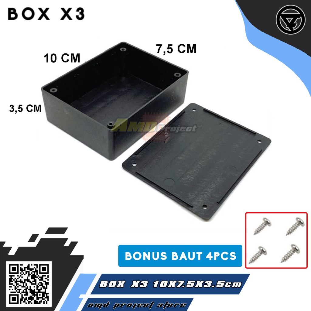 Jual Box Project Kotak Box Hitam X1 X2 X3 X4 X5 X6 Tempat Rakit Kompnen Elektronik DIY | Shopee ...