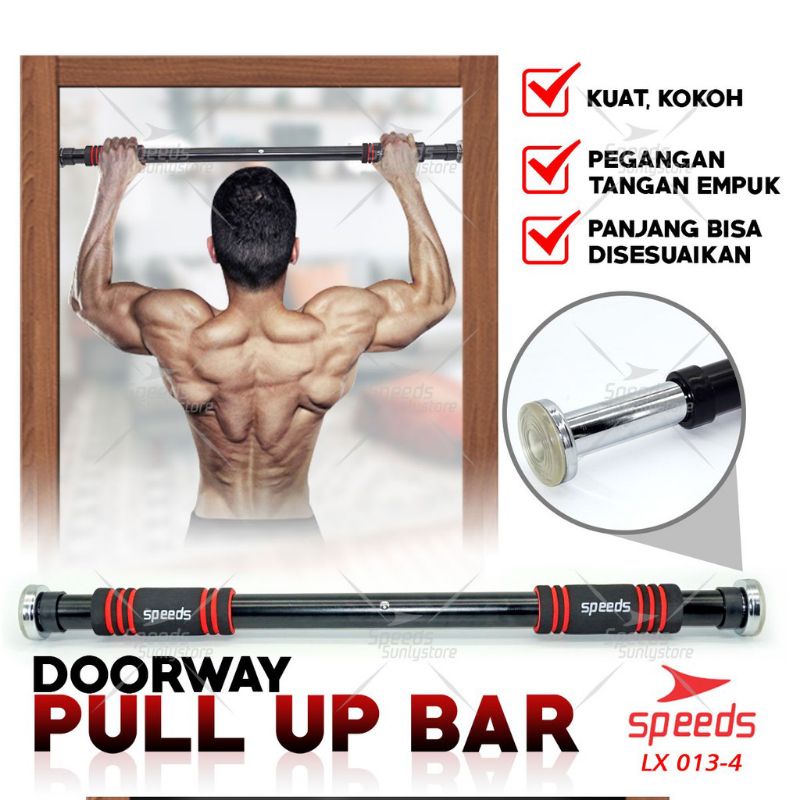 Jual SPEEDS Pull Up Bar / Alat fitness doorway door Bar 013-04 | Shopee ...