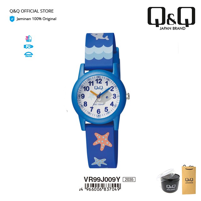 Jual Q&Q QQ QnQ Jam Tangan Anak Analog - VR99 VR99J Water Resist 10 BAR | Shopee Indonesia