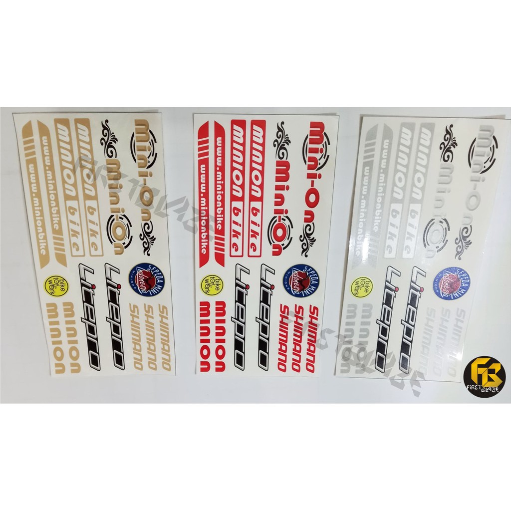 Jual STICKER STRIPING DECAL SEPEDA MINION 1SET | Shopee Indonesia