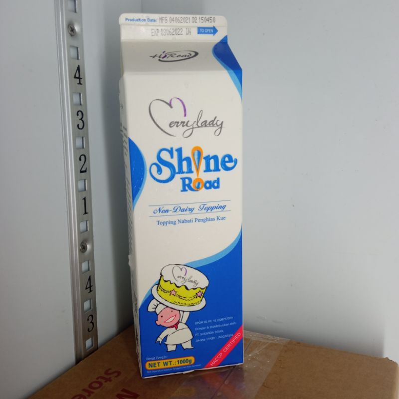 Jual Mary Lady Shine Road Non Dairy Topping 1 Liter | Shopee Indonesia