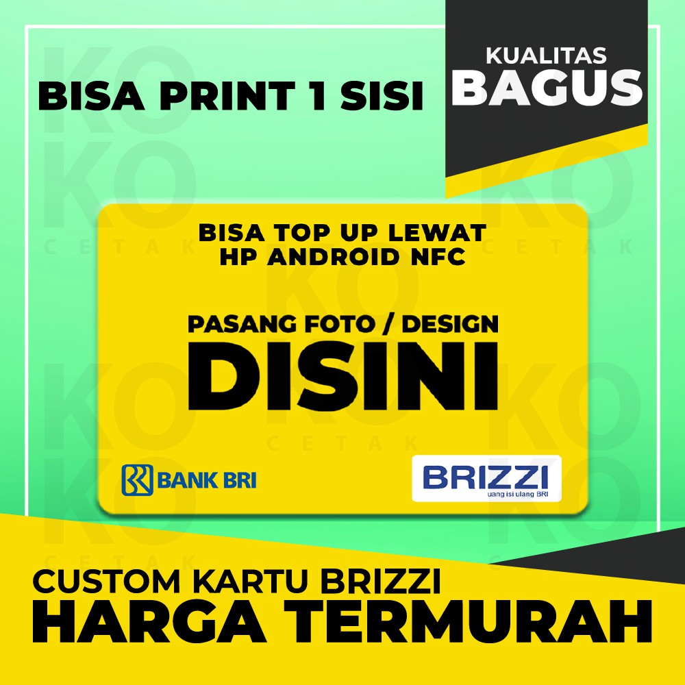 Jual Kartu Etoll BRIZZI custom foto bebas saldo 0 PRINT 1 MUKA BRIZZI ...