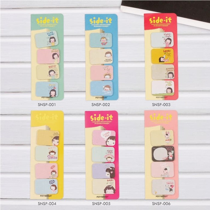 Jual PRODUK TERLARIS Pony Brown - Sticky Notes Side It/ Memo It / Stick ...