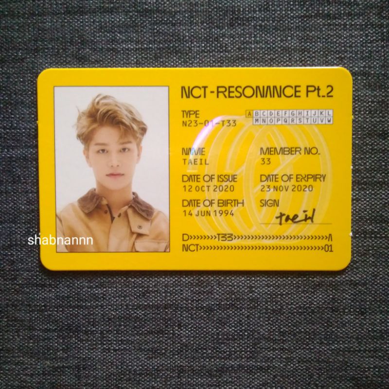 Jual PHOTOCARD PC RENJUN JAEHYUN RESONANCE FUTURE ARRIVAL ACCESS CARD YEARBOOK RESONANCE TAEIL ...