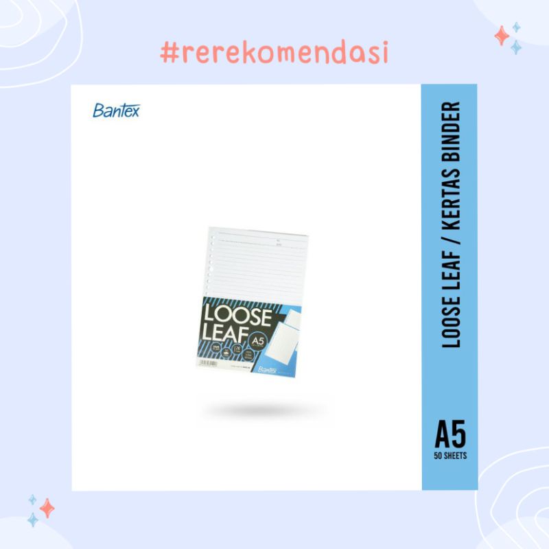Jual Bantex Kertas Binder / Loose Leaf A5 - 50 lembar - #rerekomendasi ...