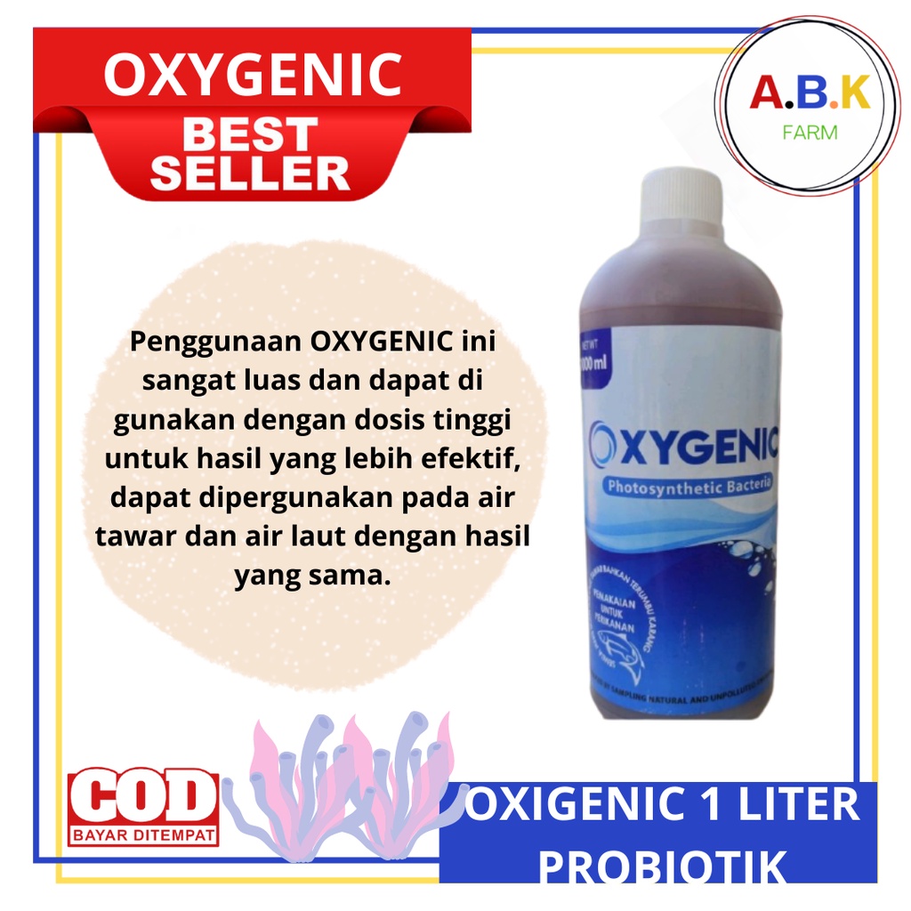 Jual Oxygenic 1 Liter Probiotik / Bakteri Starter Kolam Akuarium ...