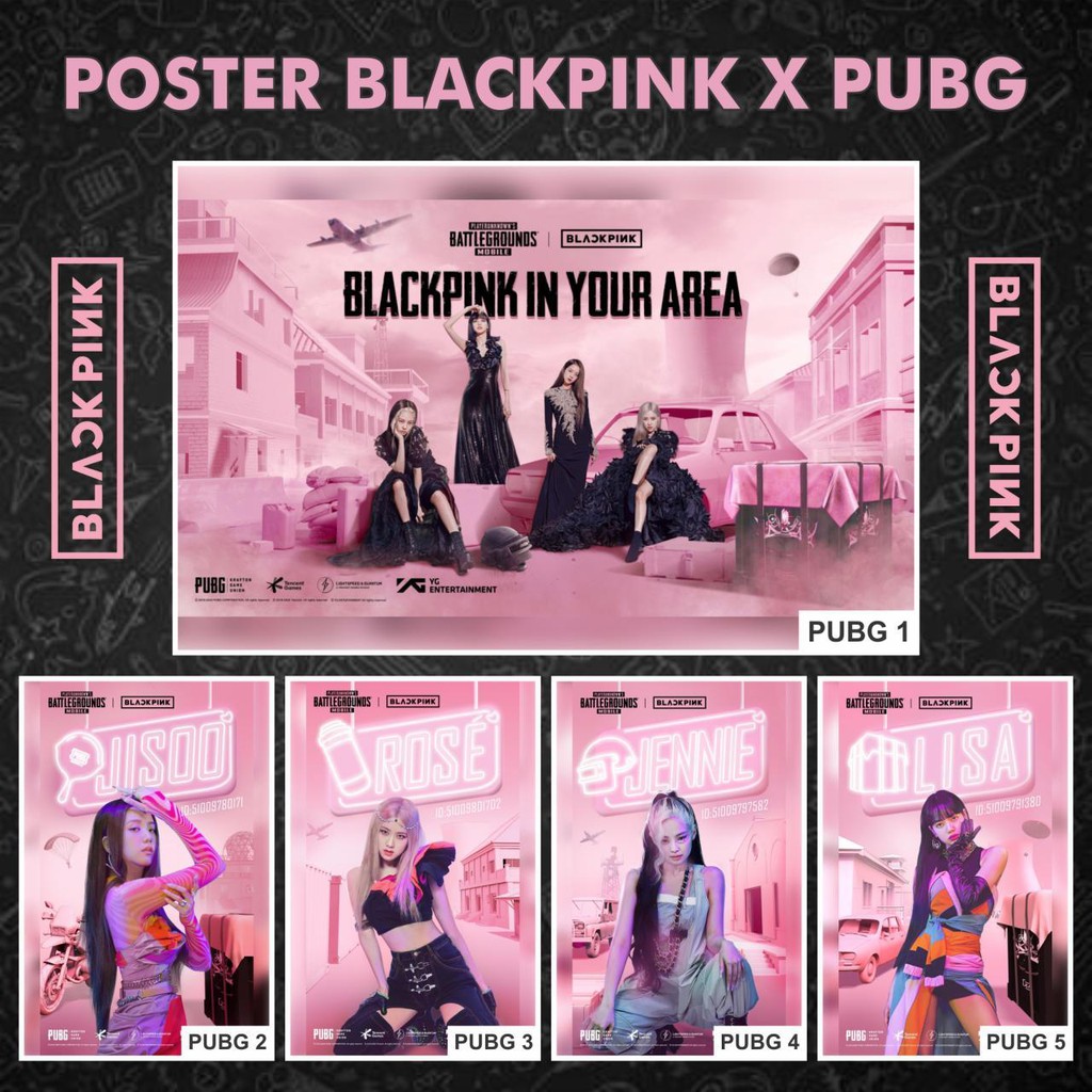 Jual POSTER BLACKPINK X PUBG JISOO LISA JENNIE ROSE KPOP | Shopee Indonesia