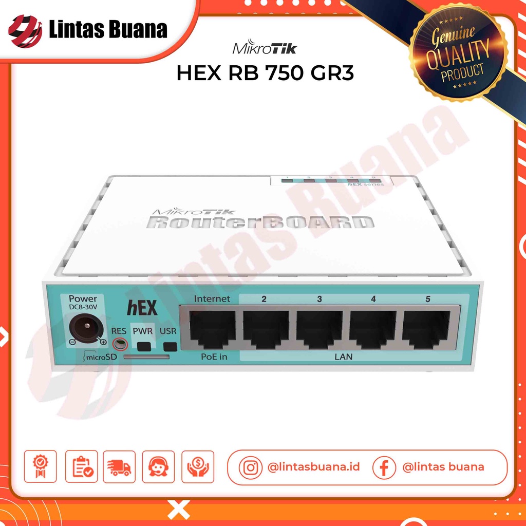 Jual MIKROTIK HEX RB 750 GR3 | Shopee Indonesia
