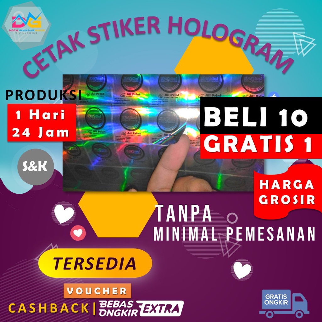Jual CETAK STIKER HOLOGRAM A3+ (PRINT + CUT) | Shopee Indonesia
