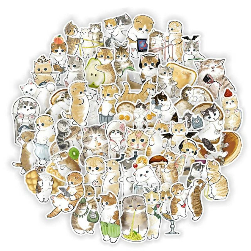 Jual STIKER PACK KUCING STYLE 260045- STIKER AESTHETIC KEREN IMUT ...