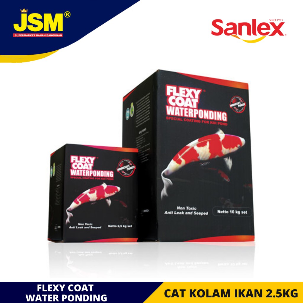 Jual SANLEX CAT KOLAM FLEXYCOAT SUPER 5000 - 6400 BLACK WATERBLUE 2.5KG ...