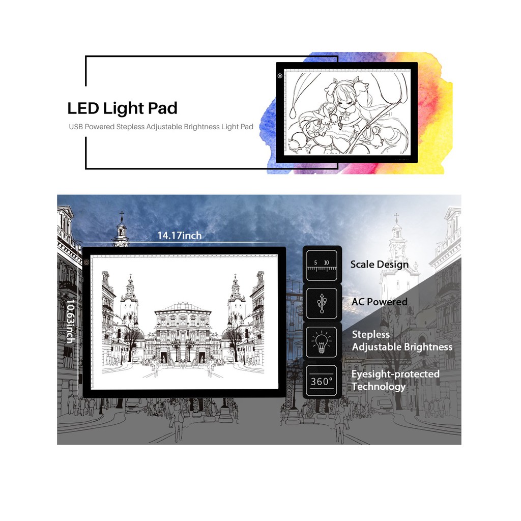 Jual Profesional LED Pad Tracing Panel Tablet Desain Animasi Gambar ...
