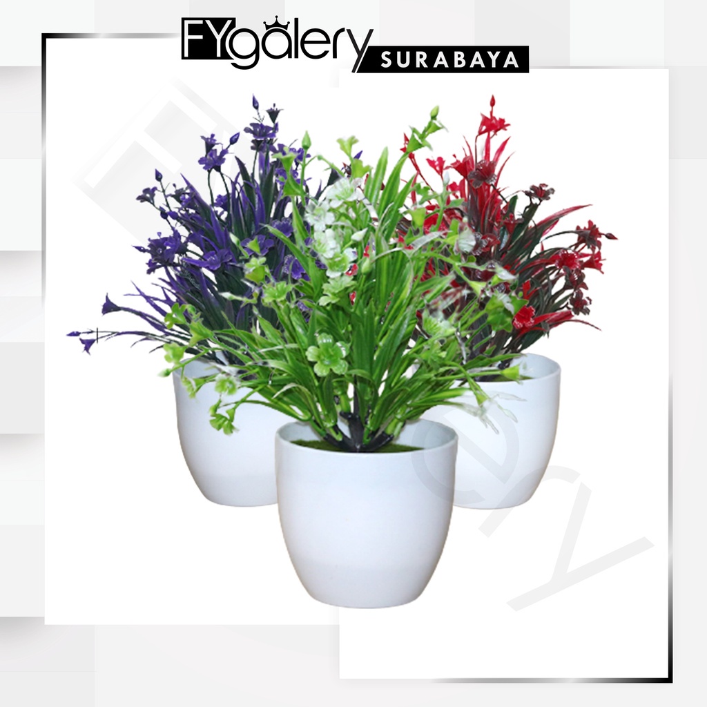 Jual PT45 POT TANAMAN RUMPUT BUNGA MINI HIAS DEKORASI PLASTIK IMPORT ...