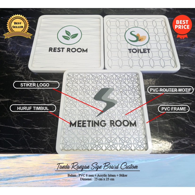 Jual Tanda Ruangan Sign Board Custom | Shopee Indonesia