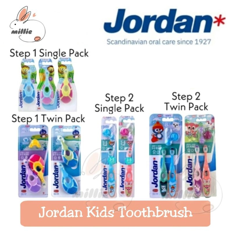 Jual JORDAN Kids Toothbrush Step 1 Step 2 Step 3 | Sikat Gigi Anak ...