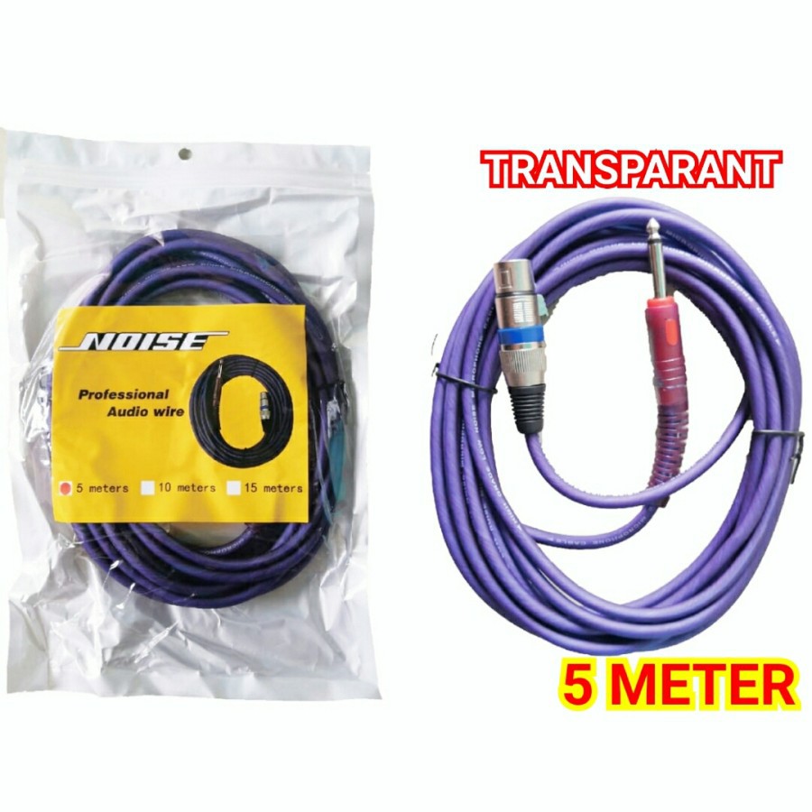 Jual Noise Professional Microphone Cable 5 Meter Kabel Mic High Quality ...