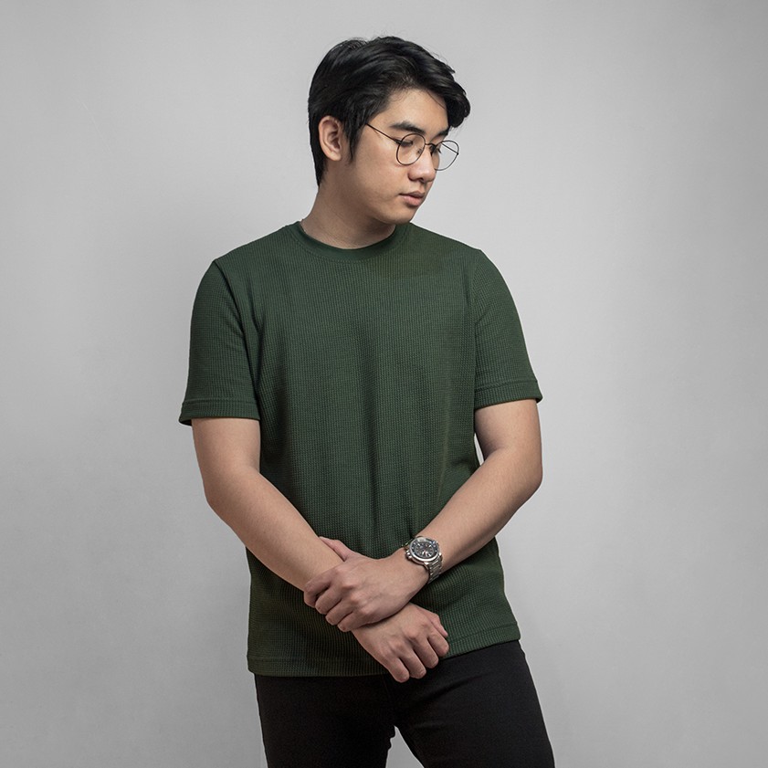 Jual Volda Wafle T-Shirt (Army Green) | Shopee Indonesia