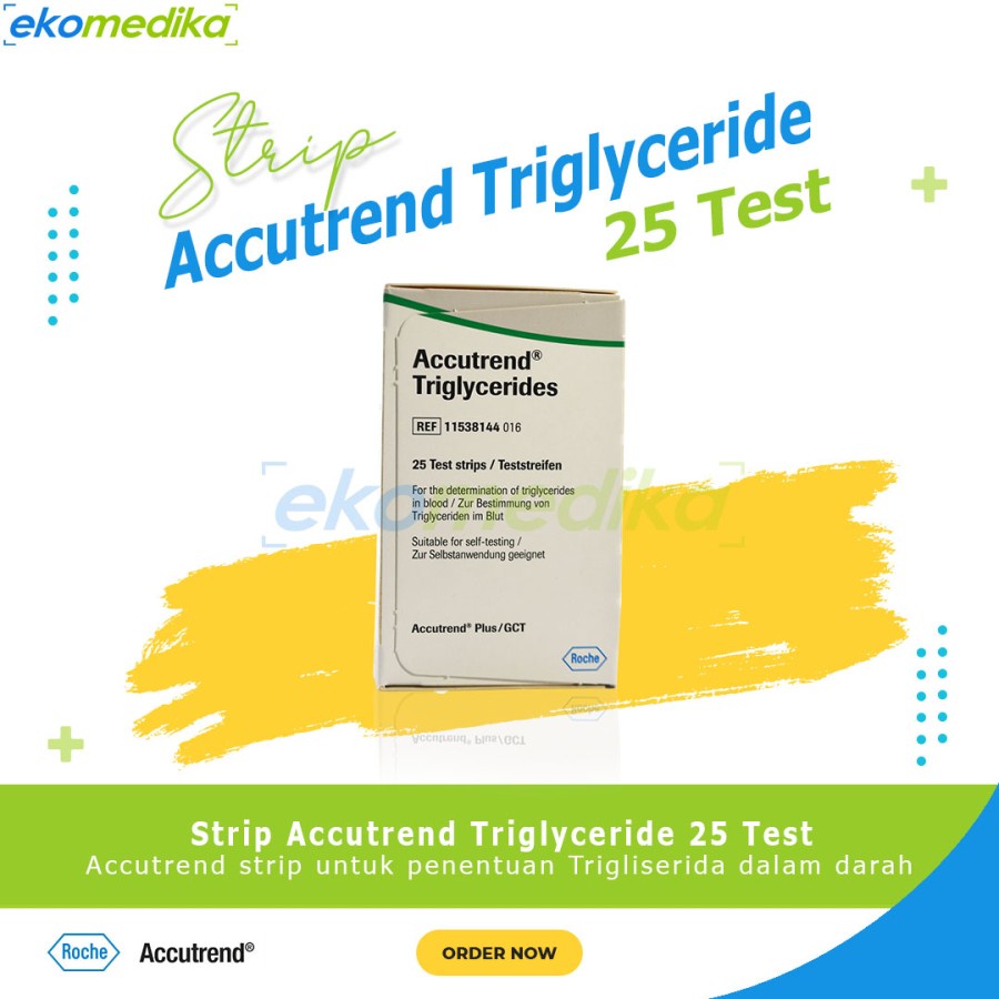 Jual Strip Accutrend TG Triglyceride 25T | Accutrend Strip Trigliserida | Shopee Indonesia