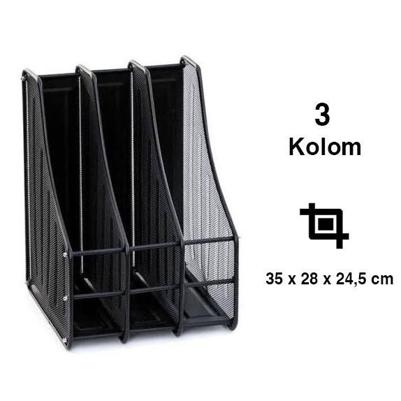 Jual Magazine Box Tray File Besi Dokumen Susun Hitam Jaring Rak Kertas ...