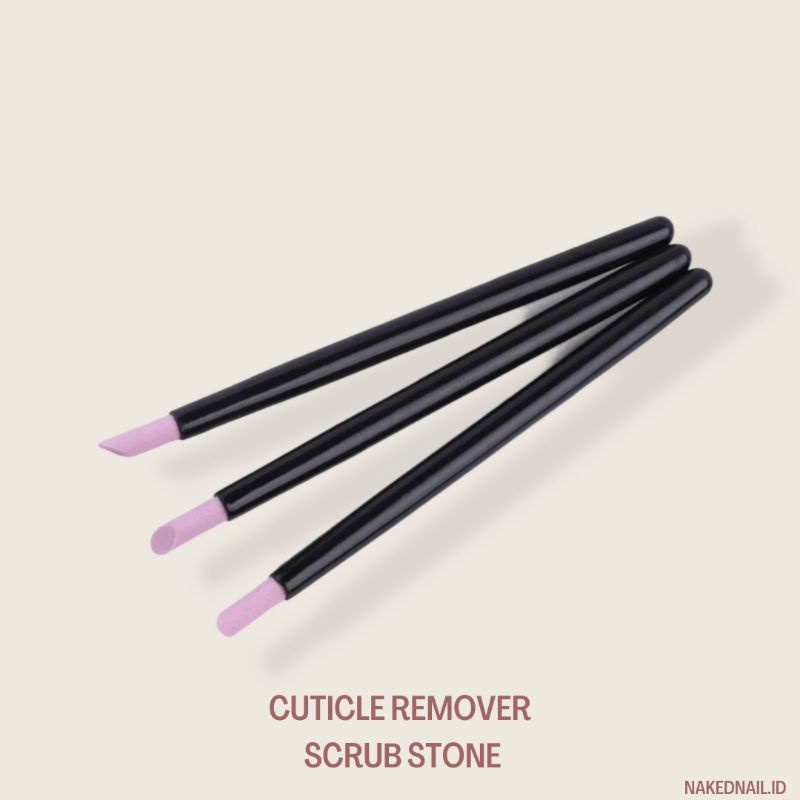 Jual nail scrub quartz stone cuticle remover pusher stick pen sodokan ...