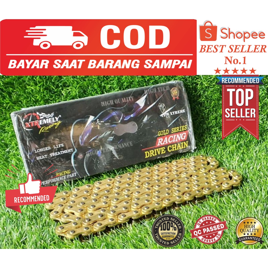 Jual RANTAI MOTOR GOLD 415HSBT - 130L XTREME ( GOLD CHAIN ) | Shopee Indonesia