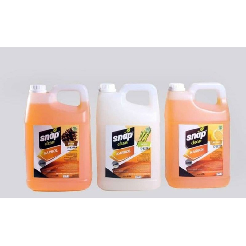 Jual Karbol SNAP CLEAN 4L (pengepel lantai/desinfektan) | Shopee Indonesia