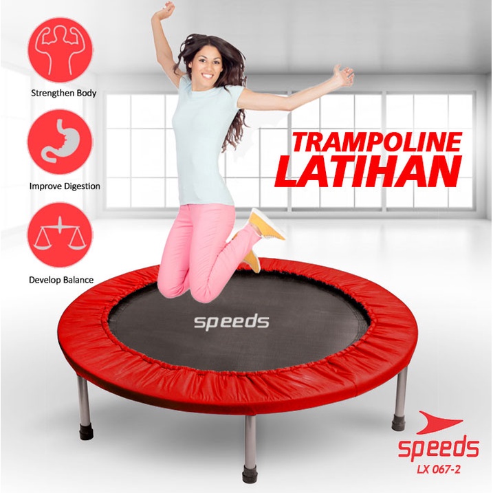 Jual SPEEDS Trampolin 48'' 120cm 10kg Trampoline Lompat Olahraga Gym Workout Fitness Jumping 067 ...