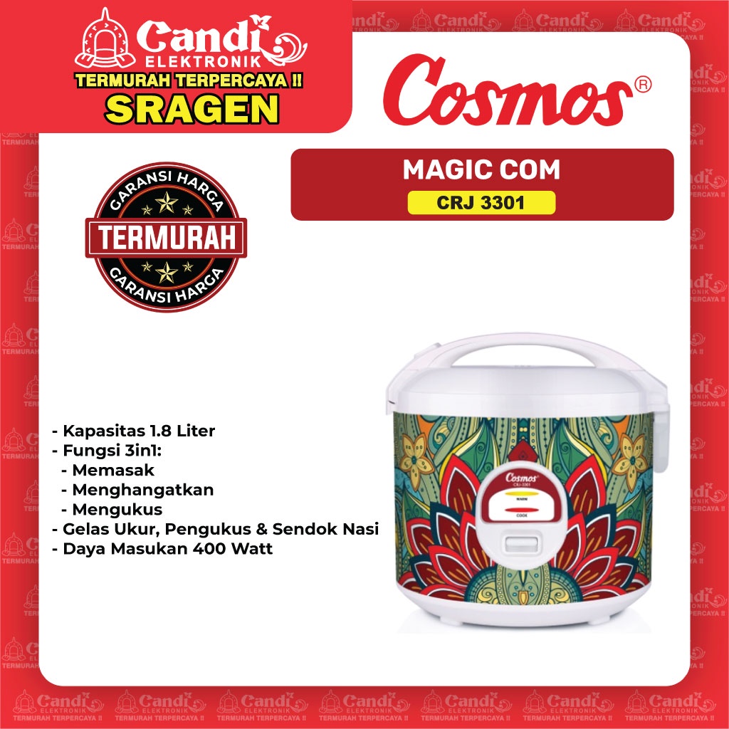Jual COSMOS Magic Com 1.8 Liter - CRJ 3301 | Shopee Indonesia