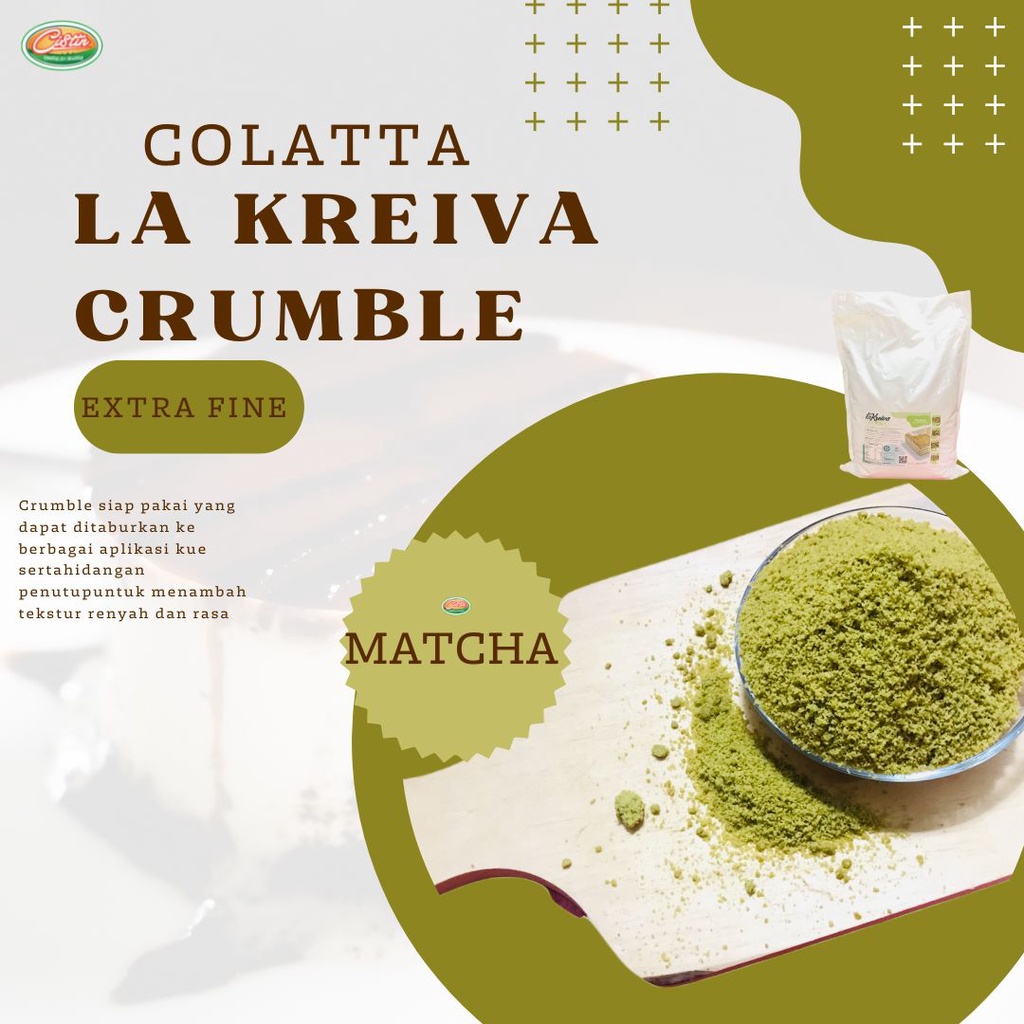Jual CRUMBLE MATCHA EXTRA FINE 250G (TOPPING CAKE) | Shopee Indonesia
