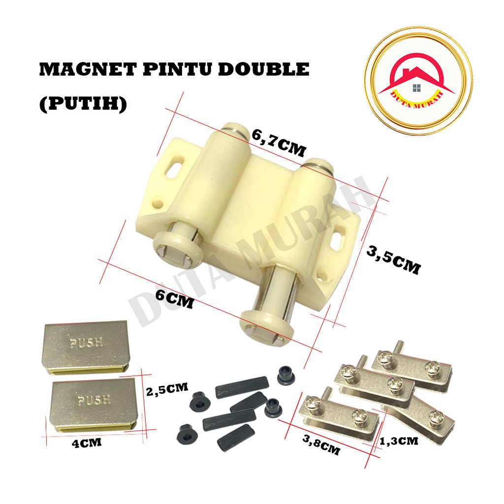 Jual Engsel Kaca Jepit Magnet Double Push Open Pintu Kaca | Shopee ...